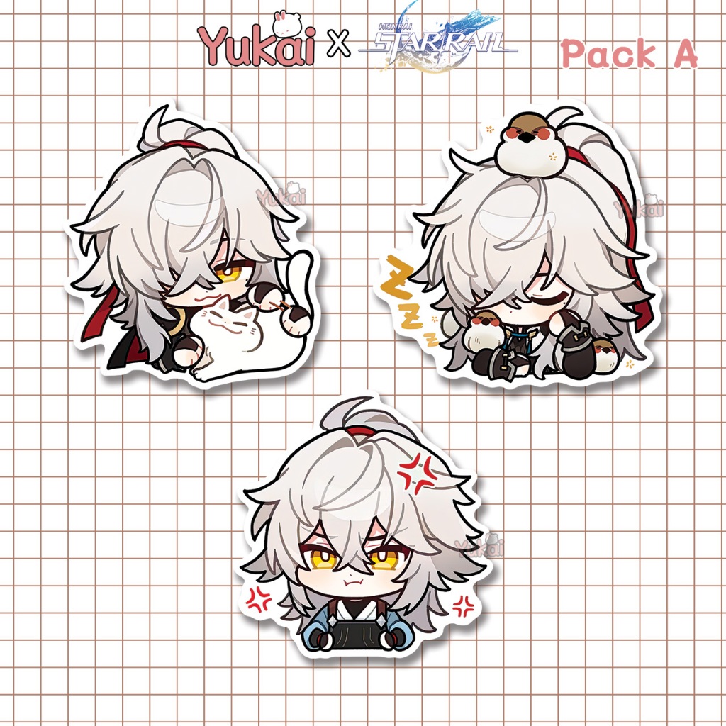 Premium Jing Yuan Honkai Star Rail (HSR) Pack Stickers, Waterproof ...