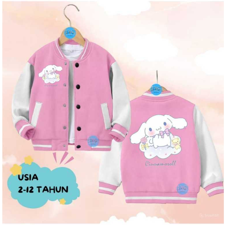 Baseball Jacket For Girls With Cute And Cute Cinnamoroll Motifs Aged 2 ...