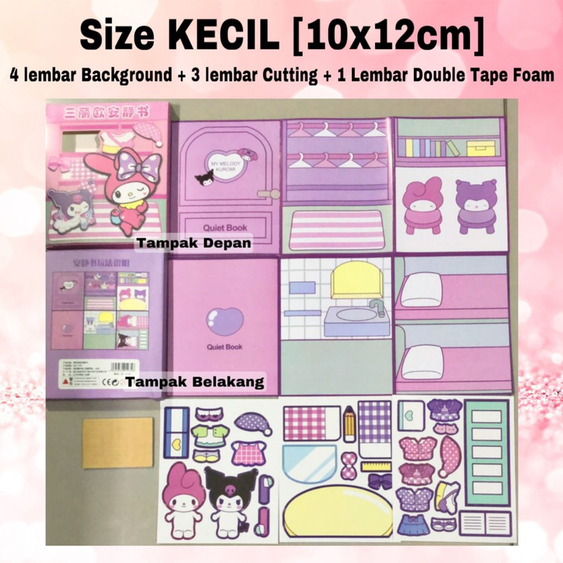 ( Kkm ) Quiet Book Melody Kuromi Sanrio DIY Children's Educational Toy ...