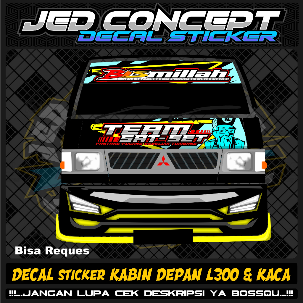 L300 FRONT CABIN DECAL AND TEAM SAT SET GLASS | Shopee Philippines