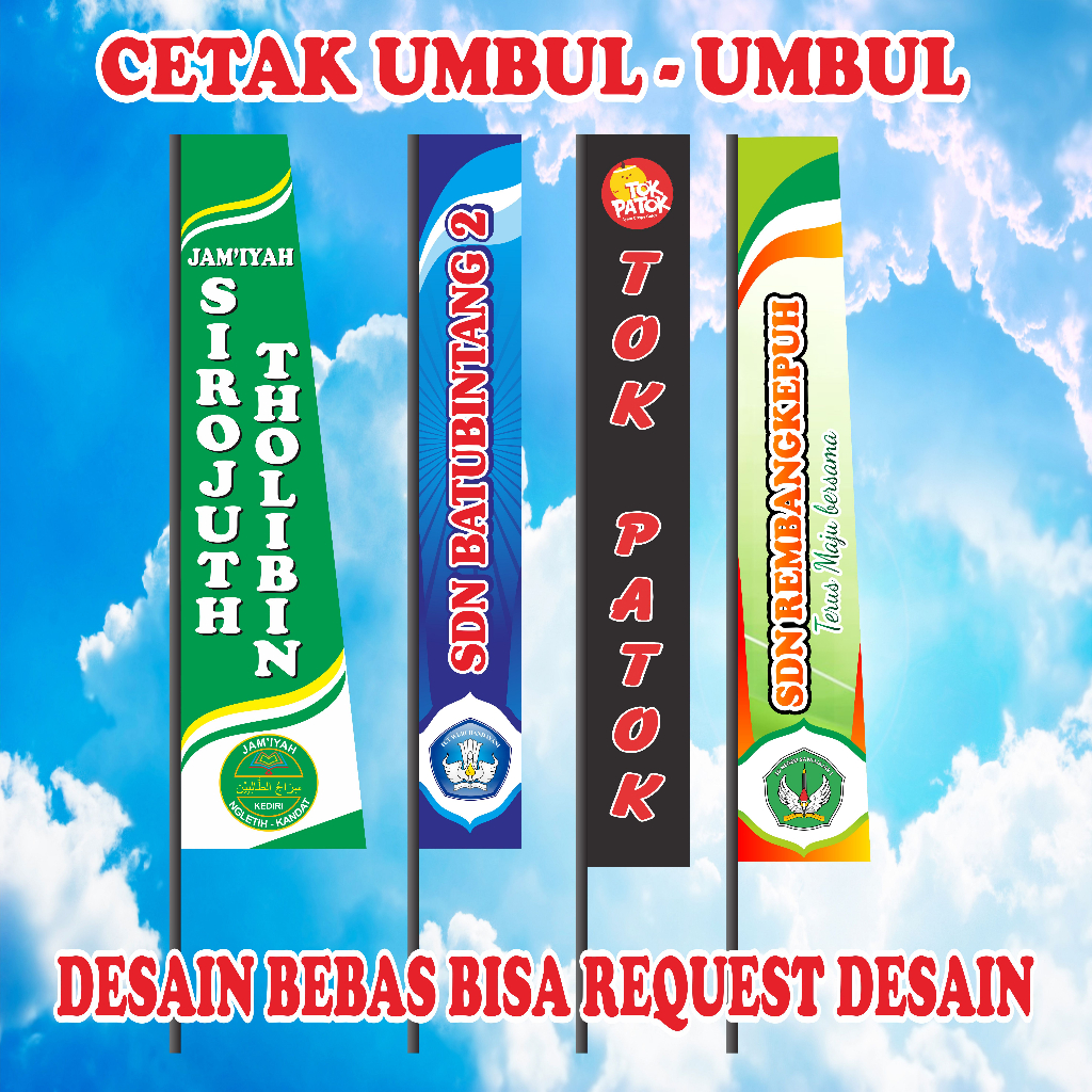 Printing UMBUL UMBUL UMBUL FULL COLOR Free CUSTOM Design | Shopee ...