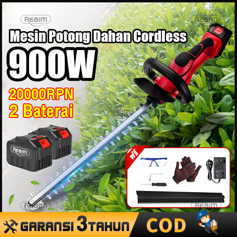 MESIN Reaim Branch Cutting Machine Cordless Hedge Trimmer Battery ...