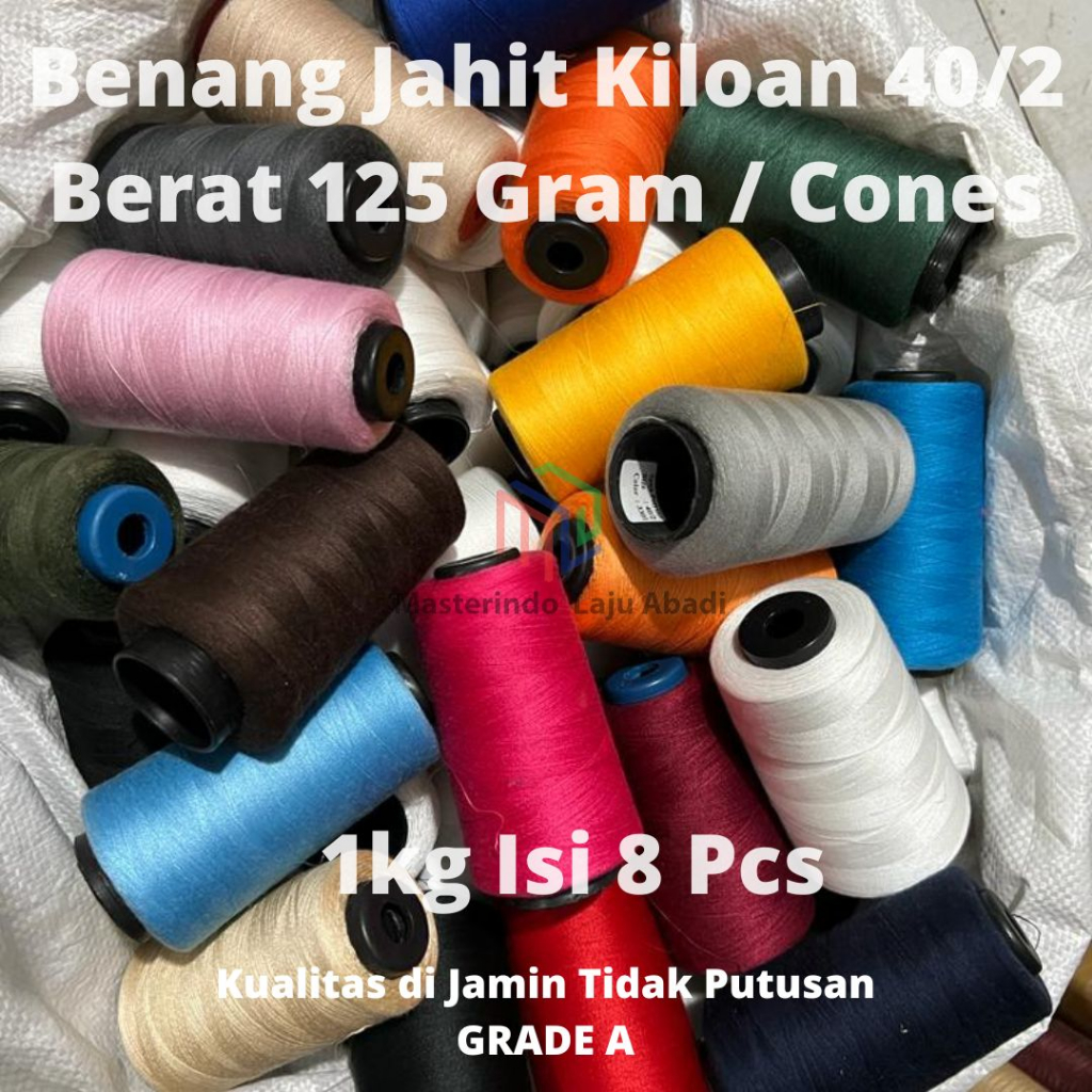 Sewing Thread 40/2 Natural Kilo New Grade A (1kg Contains 8 Pcs ...