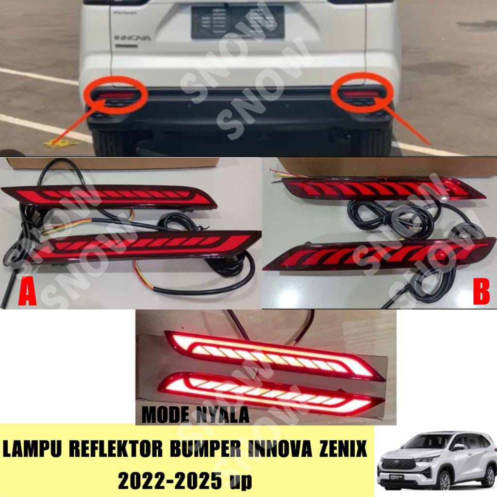 Innova Zenix 2022 2023 2024 LED Rear Bumper Reflector Lamp | Shopee ...