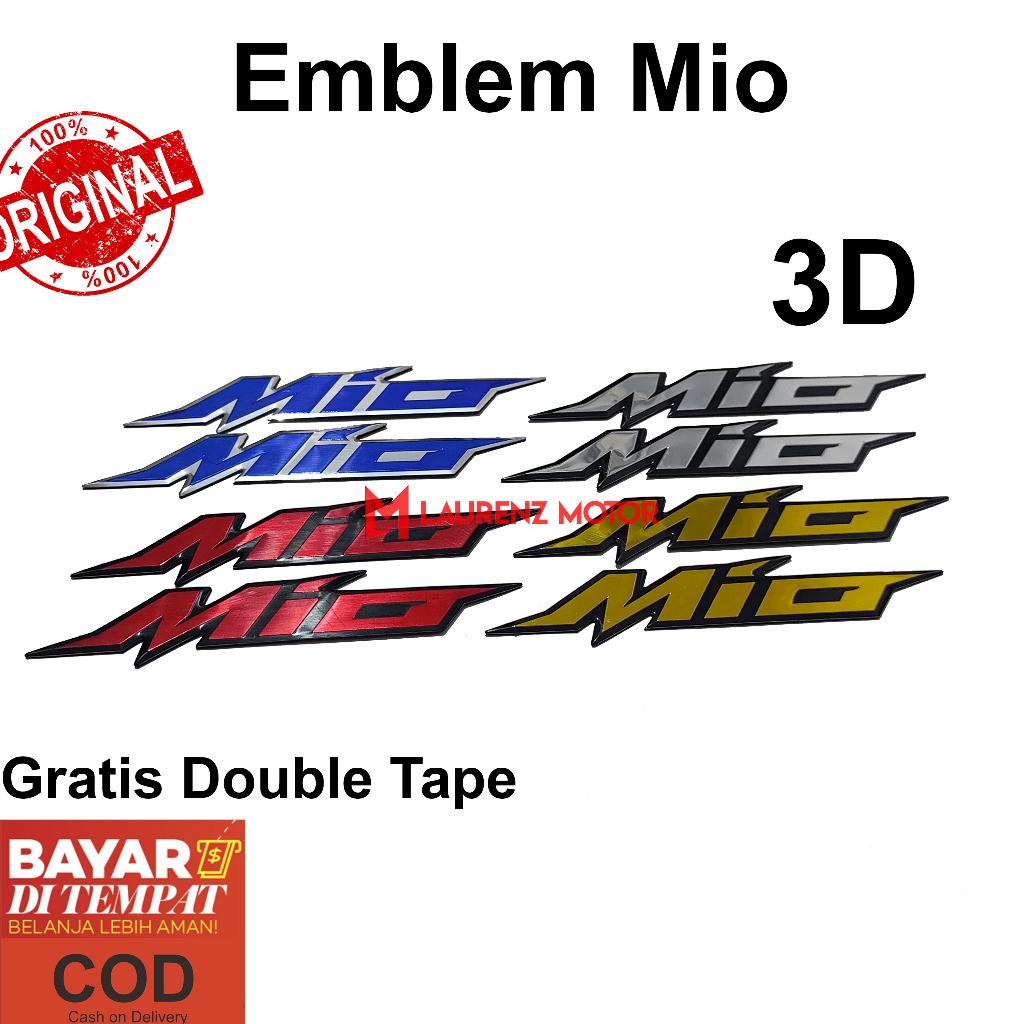 Mio Emblem 3D Logo Sticker Pair Right Left Yamaha | Shopee Philippines