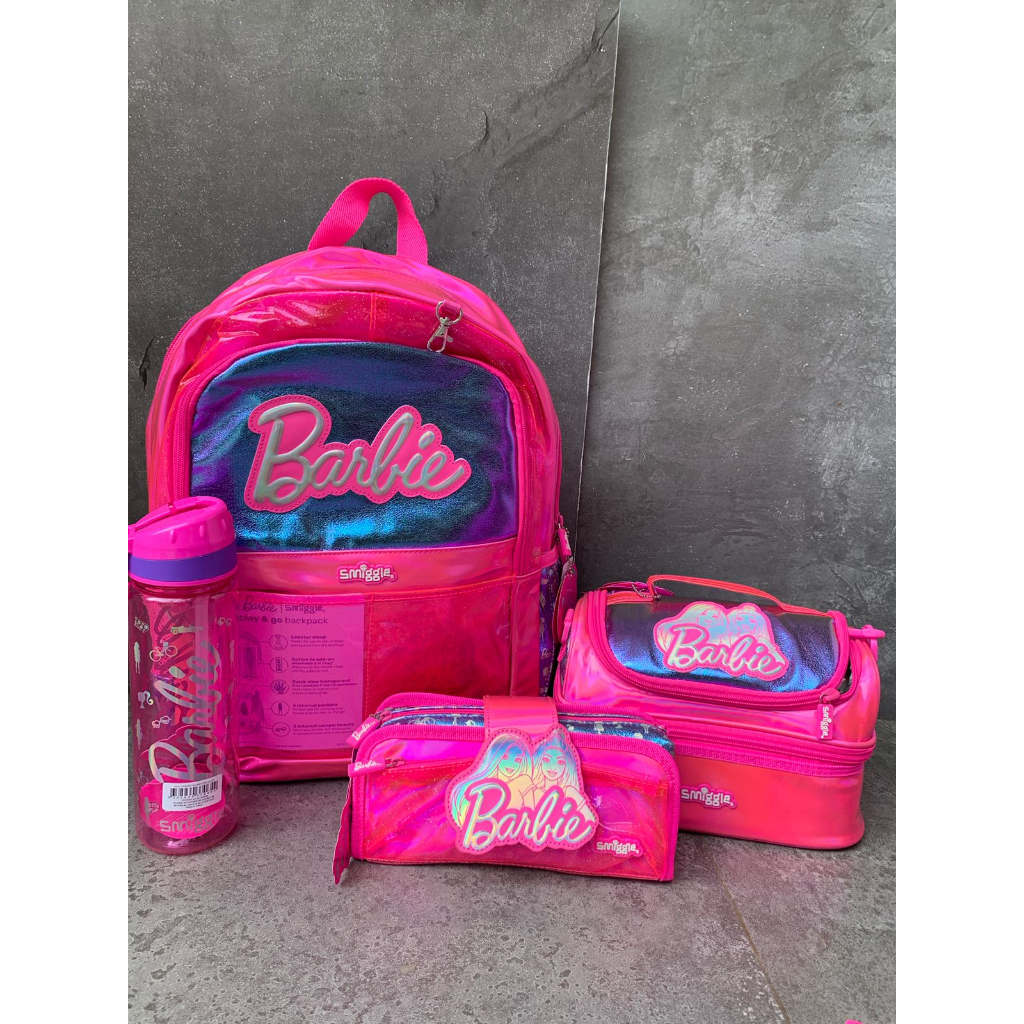 Smiggle X BARBIE SET BACKPACK CLASSIC (4 Items) - SET Bag, Bottle, LB ...