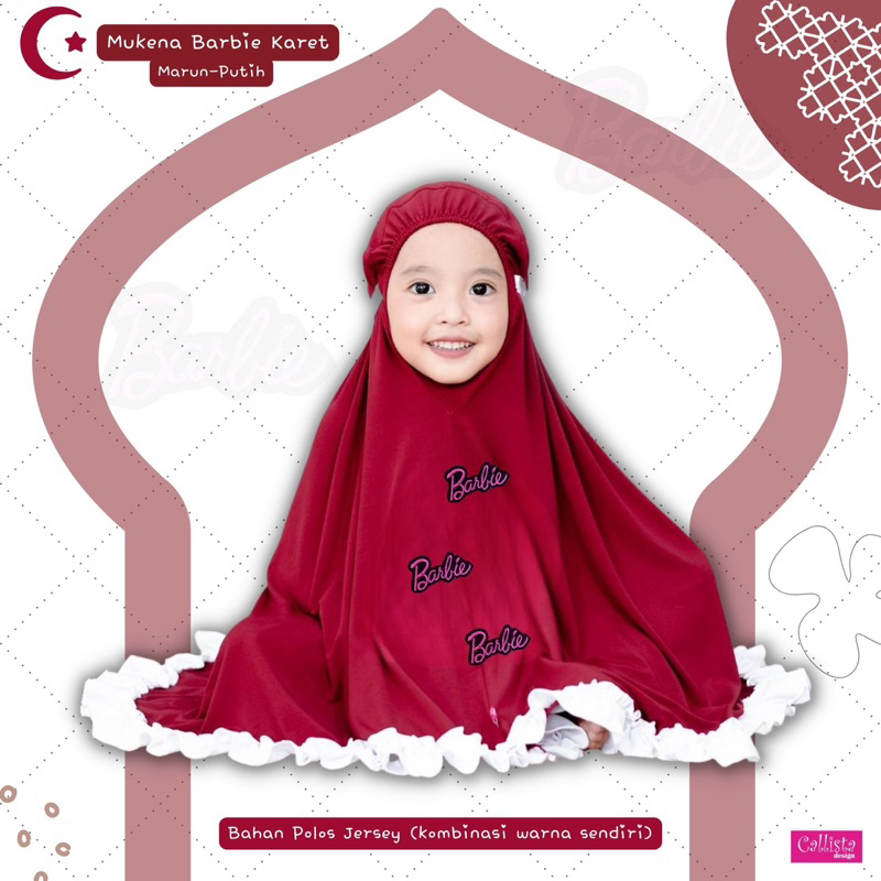 Original Callista Design Rubber Barbie Mukena | Shopee Philippines