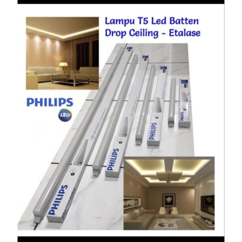 PUTIH Philips T5 led trunklinea lamp 4W 33cm / 7W 60cm / 9W 90Cm 13W 120cm (white / natural ...