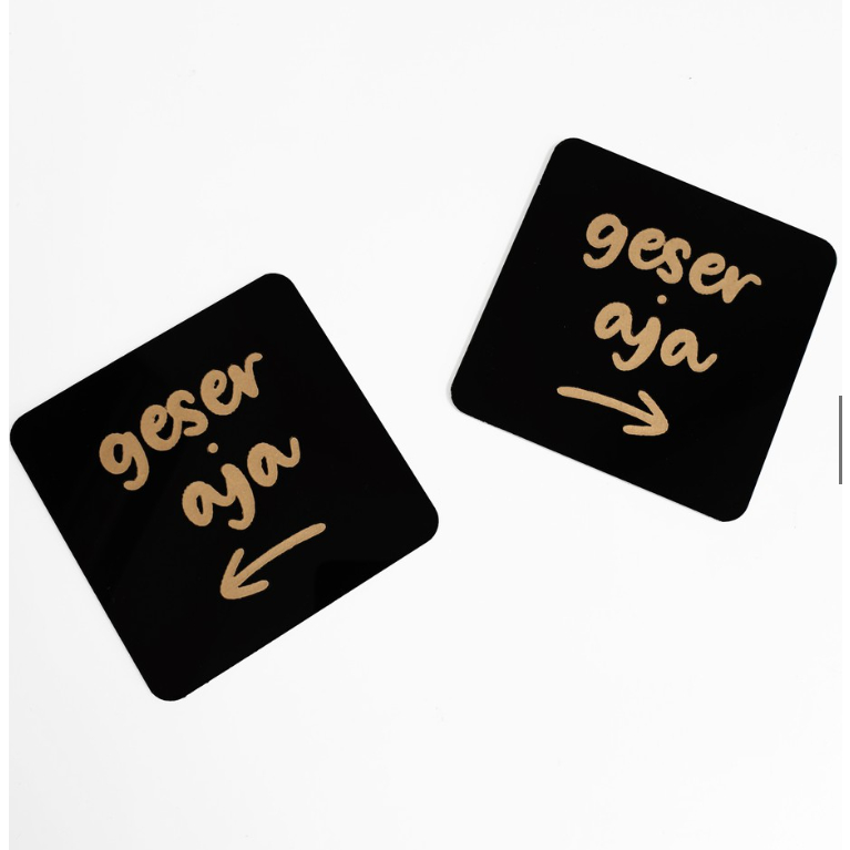 Sticky Door Acrylic Sign - Just Slide - Cafe/Restaurant Signage ...