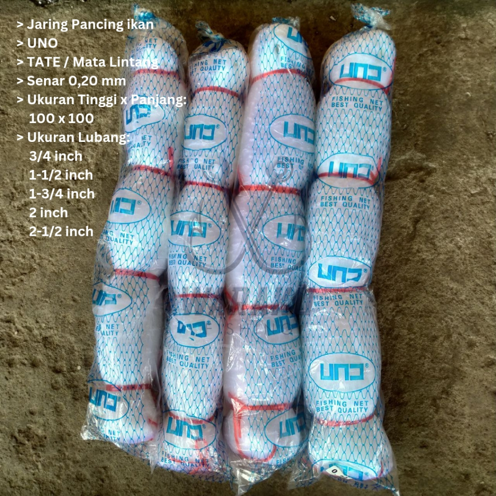 UNO Fishing Net / Trawl 0.20 Holes 3/4 ~ 2-1/2 inch 100x100 TATE ...