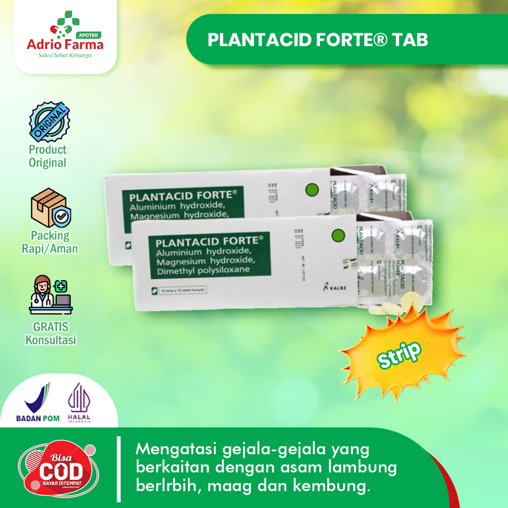 Plantacid - FORTE STRIP @ 10 Tablets - Relieve Stomach Ulcer & Acid ...