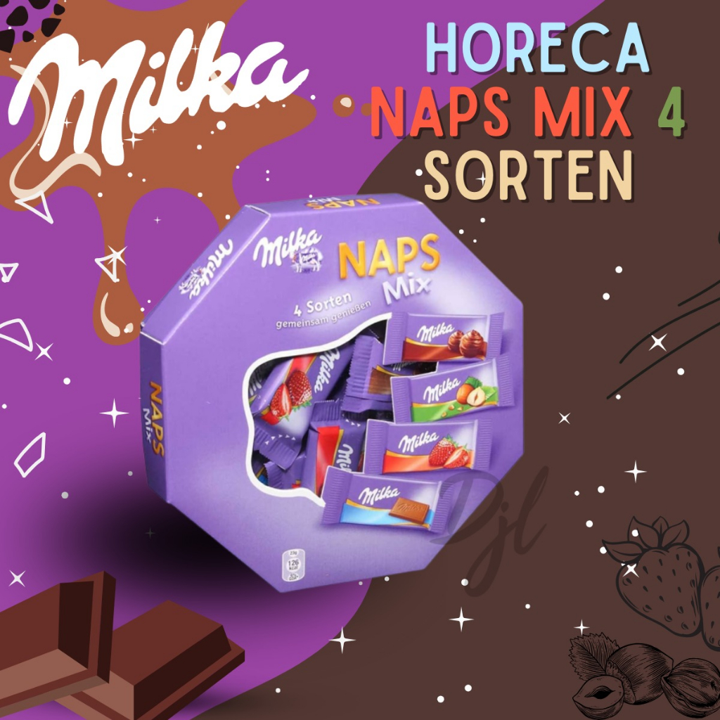 Milka Horeca Naps Mix 4 Sorten 138g Milk Chocolate Assorted Flavors 1 ...