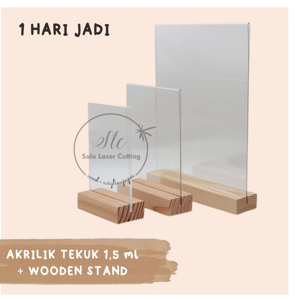 Acrylic BROSUR HOLDER STAND / QRIS STAND PAPER HOLDER 2 SIDED ACRYLIC ...