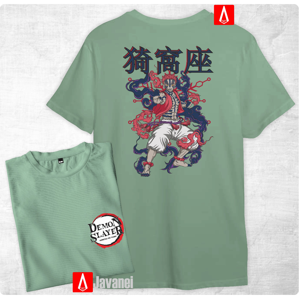 Akaza Kimetsu no yaiba Cotton Combed 30s Premium Anime T-shirt | Shopee ...