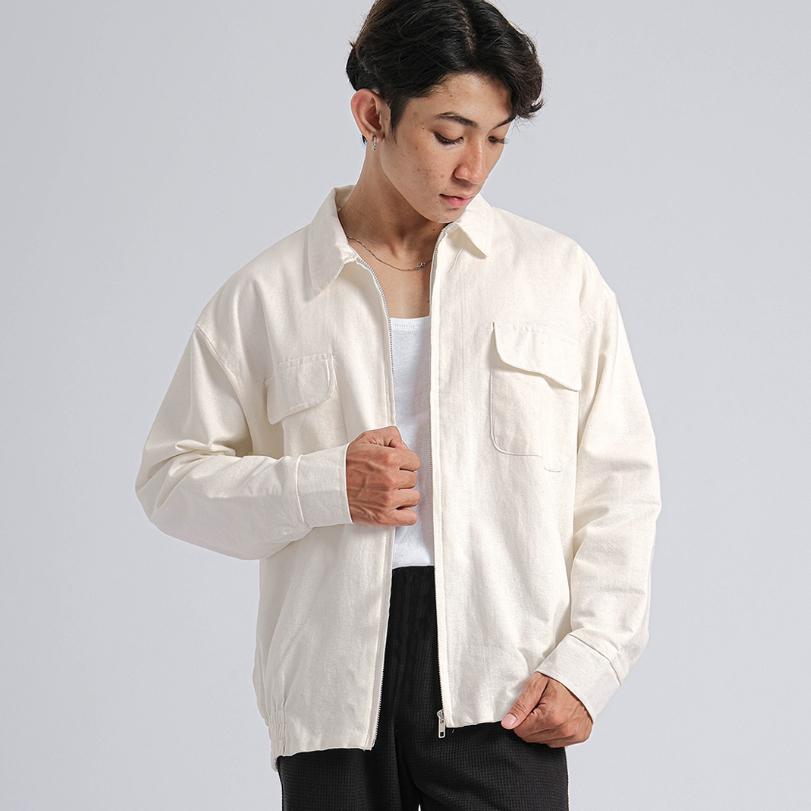 Hamata Studios - Heritage Linen Jacket Off White | Shopee Philippines