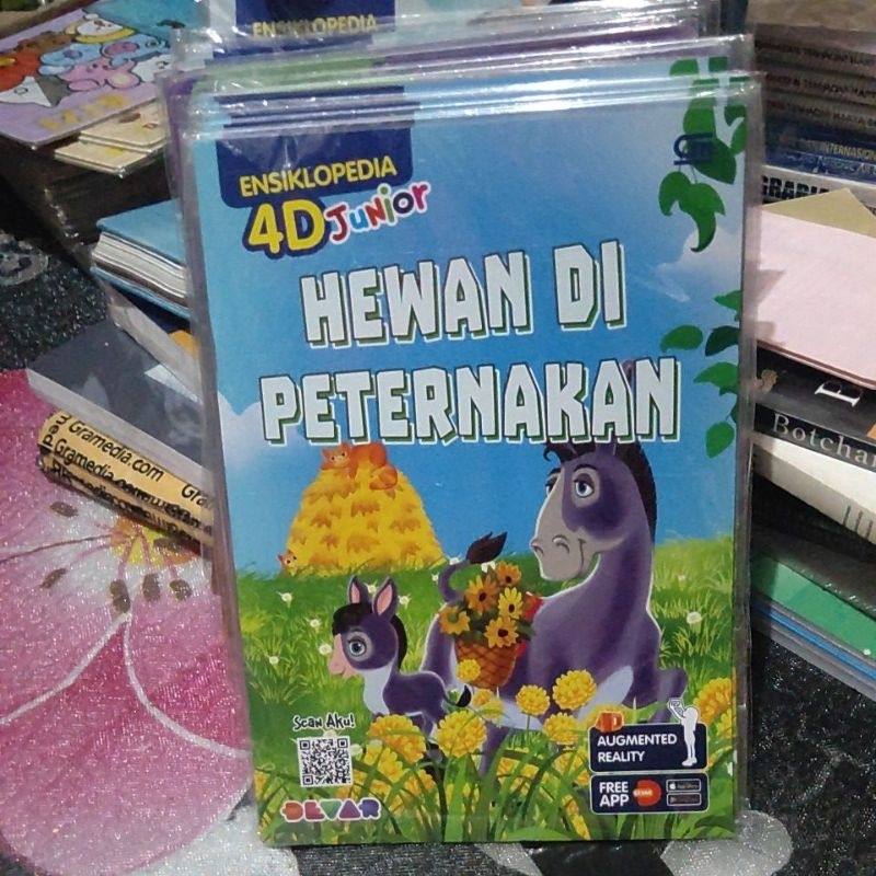 Original junior encyclopedia book 4d animals on the farm | Shopee ...