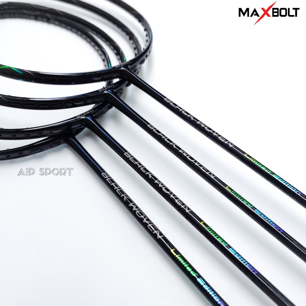 Maxbolt Black Woven Badminton Racket Limited Edition Original 35 Lbs ...