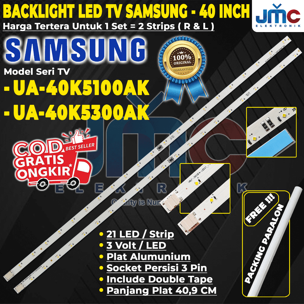 SAMSUNG TV Backlight 40 Inch UA40K5100AK UA40K5300AK Louvre 39.5" L ...