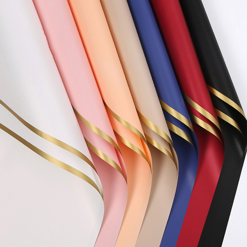 (Pack)Cello Solid Gold Frame Paper Bouquet Contains 20 Sheets | Shopee ...