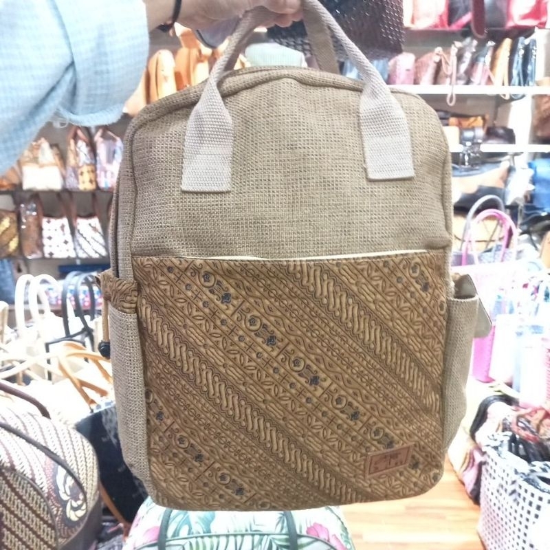 Large batik burlap backpack | Shopee Philippines