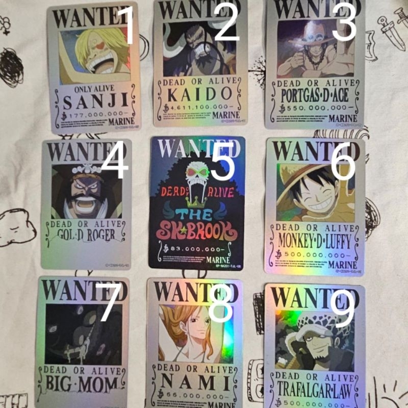 [OFFICIAL] One Piece Wanted Holo Rare Original Collection Card | Monkey ...