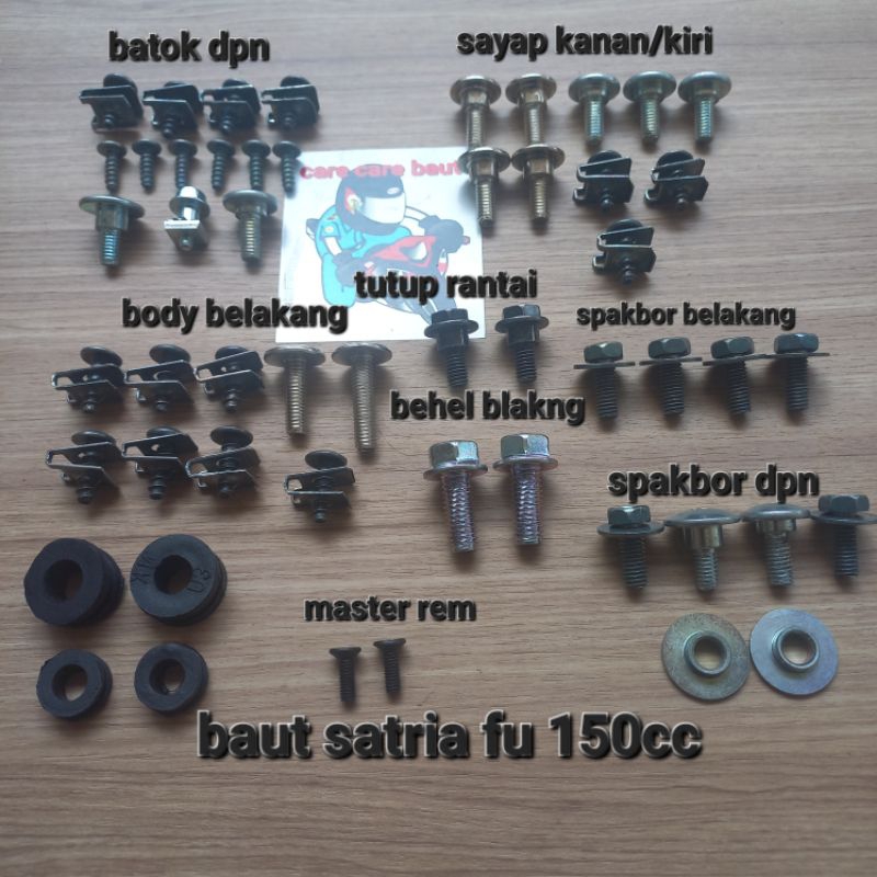 Complete bolts for satria fu 150 cc full body | Shopee Philippines