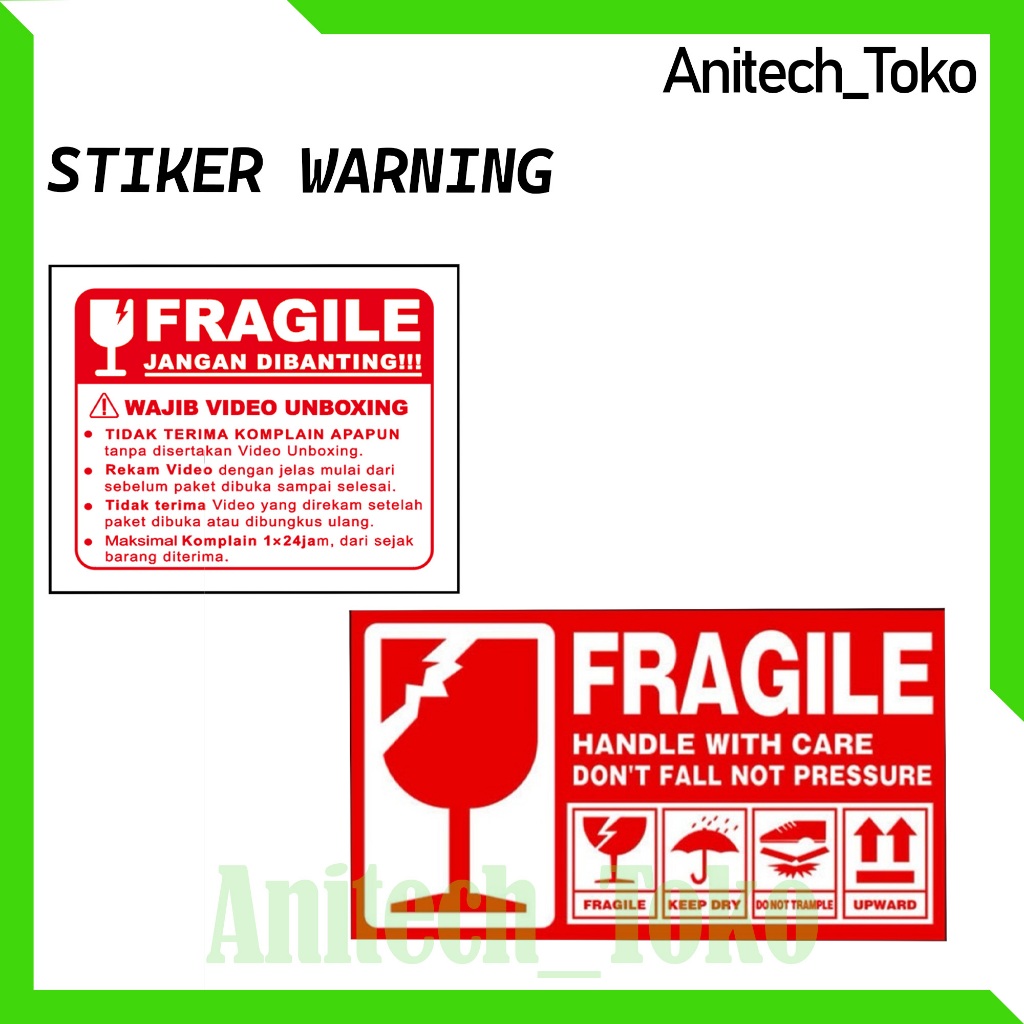 Warning/ fragile Sticker/label | Shopee Philippines