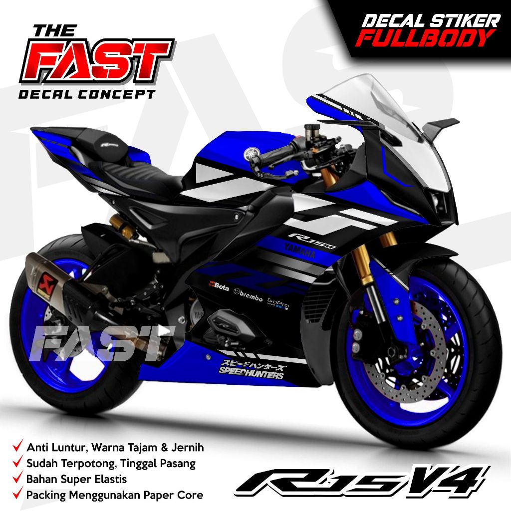 Decal R15 V4 Sticker striping Fullbody Decal Yamaha R15 V4, Sticker ...
