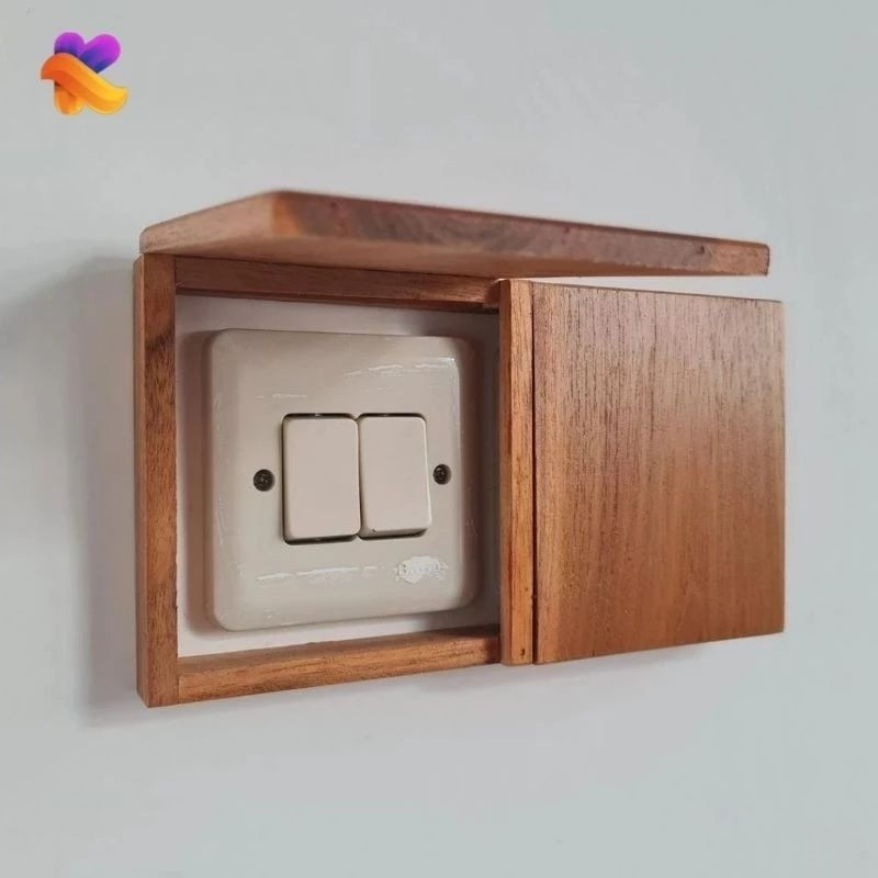 KAYU Genuine 3D Teak Wood Light Switch Frame Switch Frame Socket Frame ...