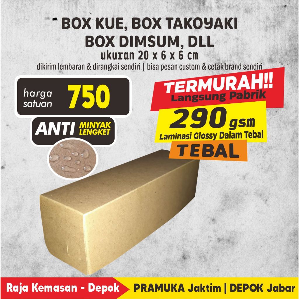 Dimsum Box, Takoyaki Box 20x6x6 cm | Shopee Philippines