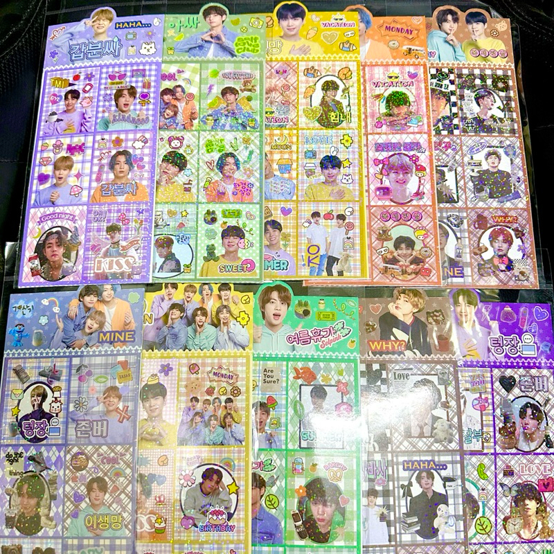 Bts Korean KPOP BT21 Sachet Sticker Suga Jimin RM Jin J Hope Blackpink ...