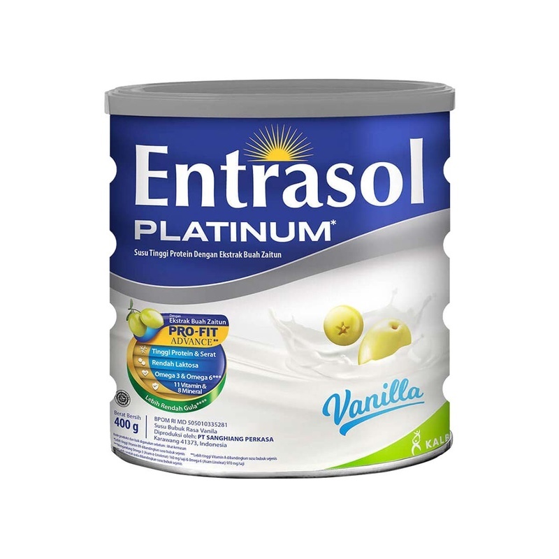 Milk ENTRASOL PLATINUM VANILLA Olive Extract PRO-VIT ADVANCE 400 GR ...