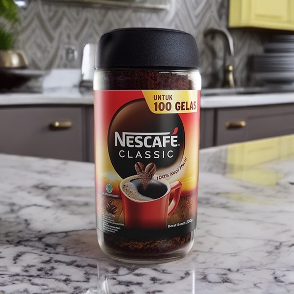 HITAM NESCAFE Classic Instant Coffee Black Coffee 100g Jar | Shopee ...