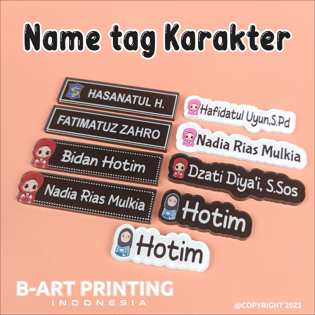 Uv PRINT Name Tag Acrylic Name Tag Icon Nameplate Character Name Chest ...