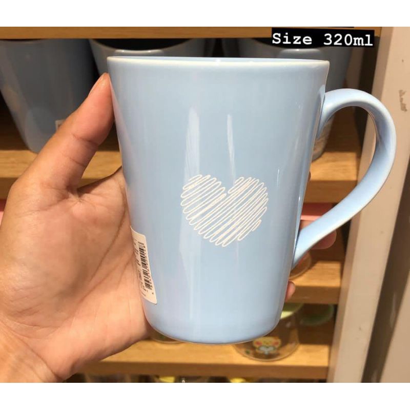 Miniso Heart Series Ceramic Mug 320ml - Blue | Shopee Philippines