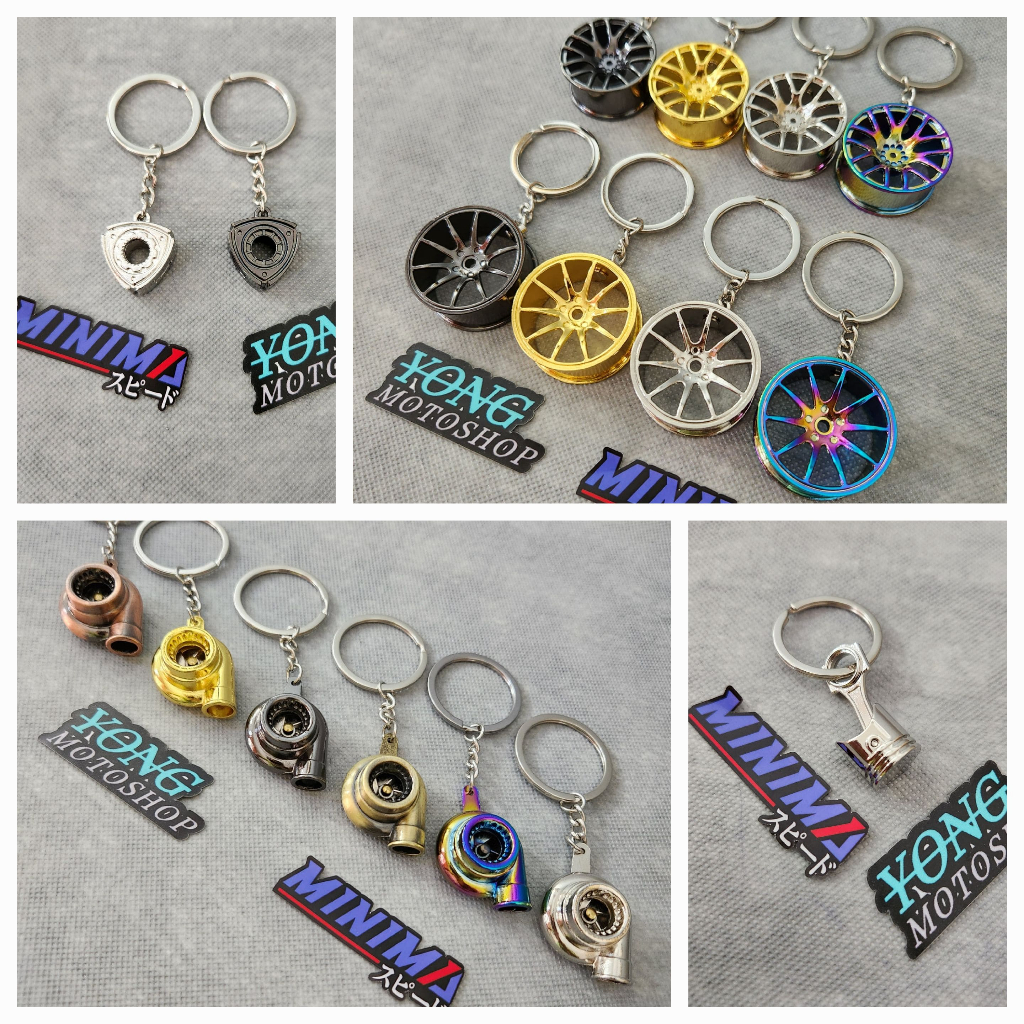 GANTUNGAN MINIATURE KEYCHAIN TURBO PISTON CAR KEYCHAIN By MINIMA ...