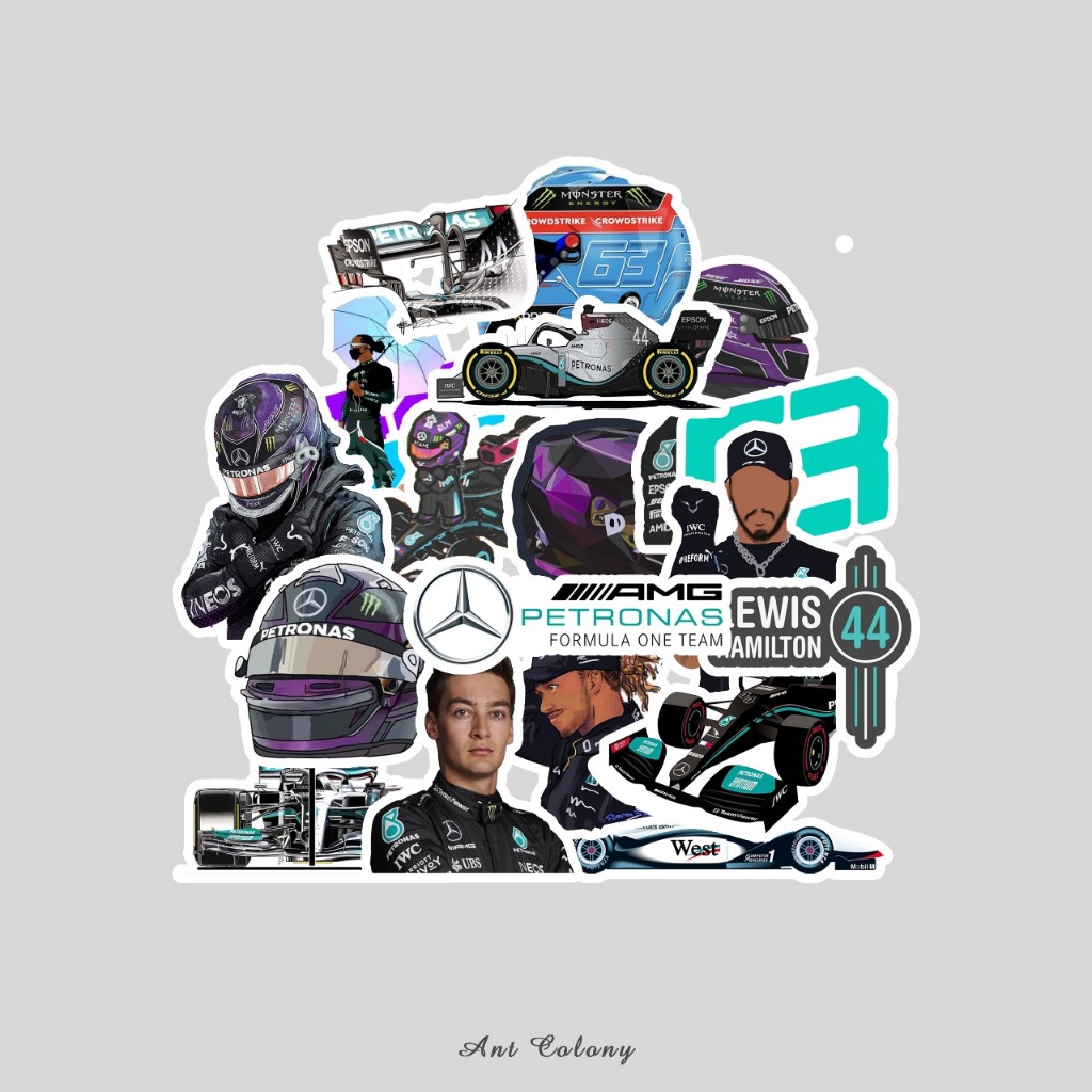 Sticker Pack Formula 1 F1 Vinyl Doff Laminate Sticker | Mercendes ...