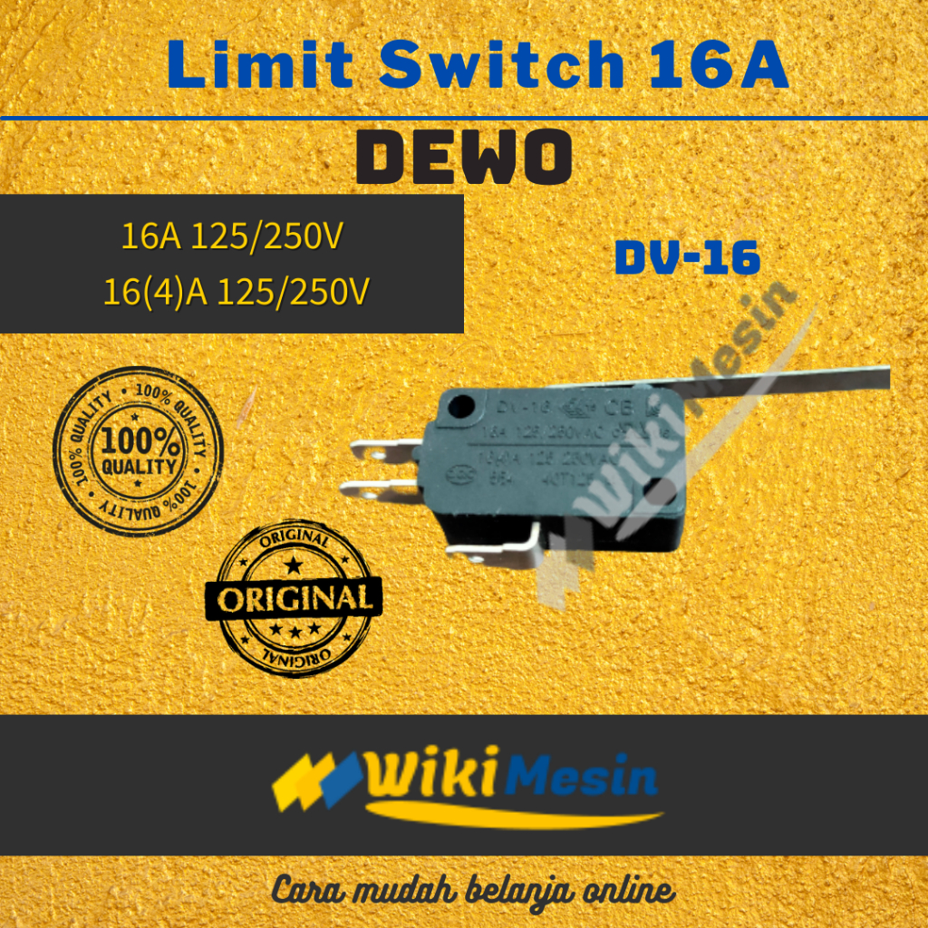 Dewo DV-16 250V 16A push button micro switch limit switch 16(4)A ...