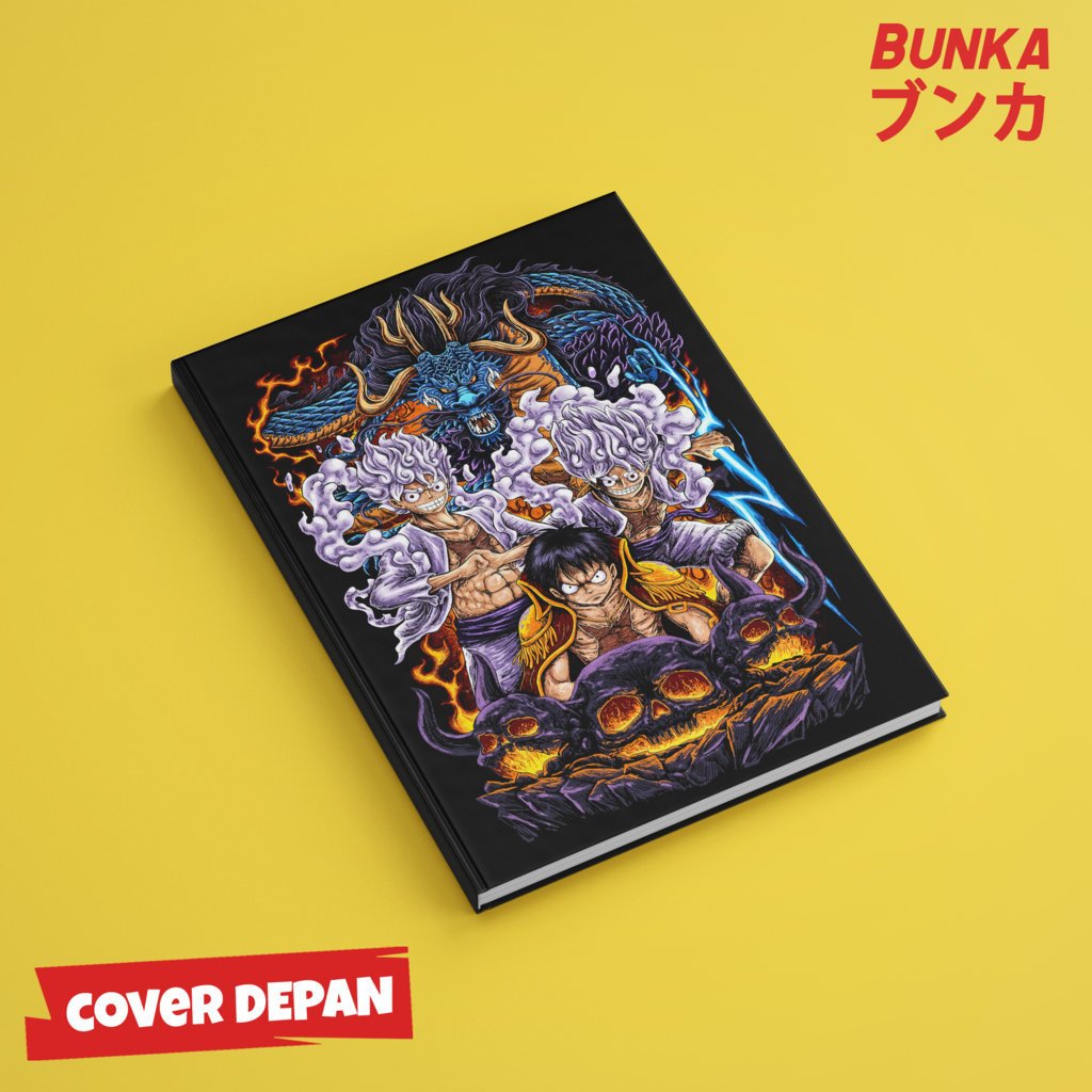 Note Book Aesthetic Anime One Piece Onigashima Luffy VS Kaido Hardcover ...