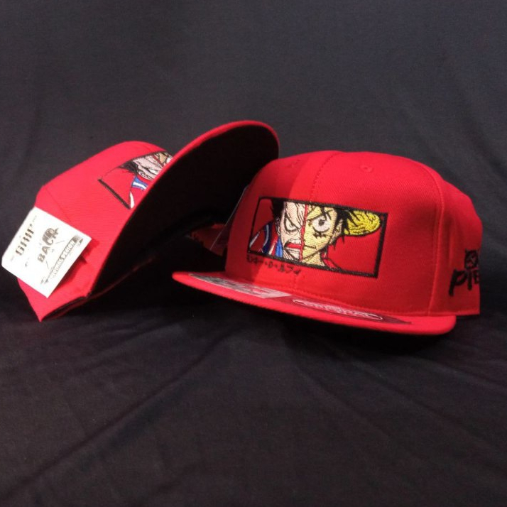 MERAH Red Luffy Hat/199/ Anime Hat/ Anime Snapback Hat/ Snapback Hat ...