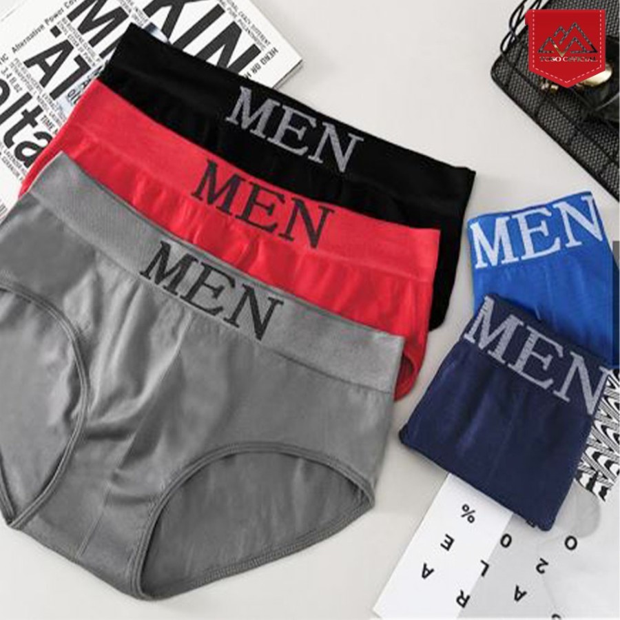 Men's Underwear Briefs Plain Men Underwear Man Sempak Men's Drawstring ...
