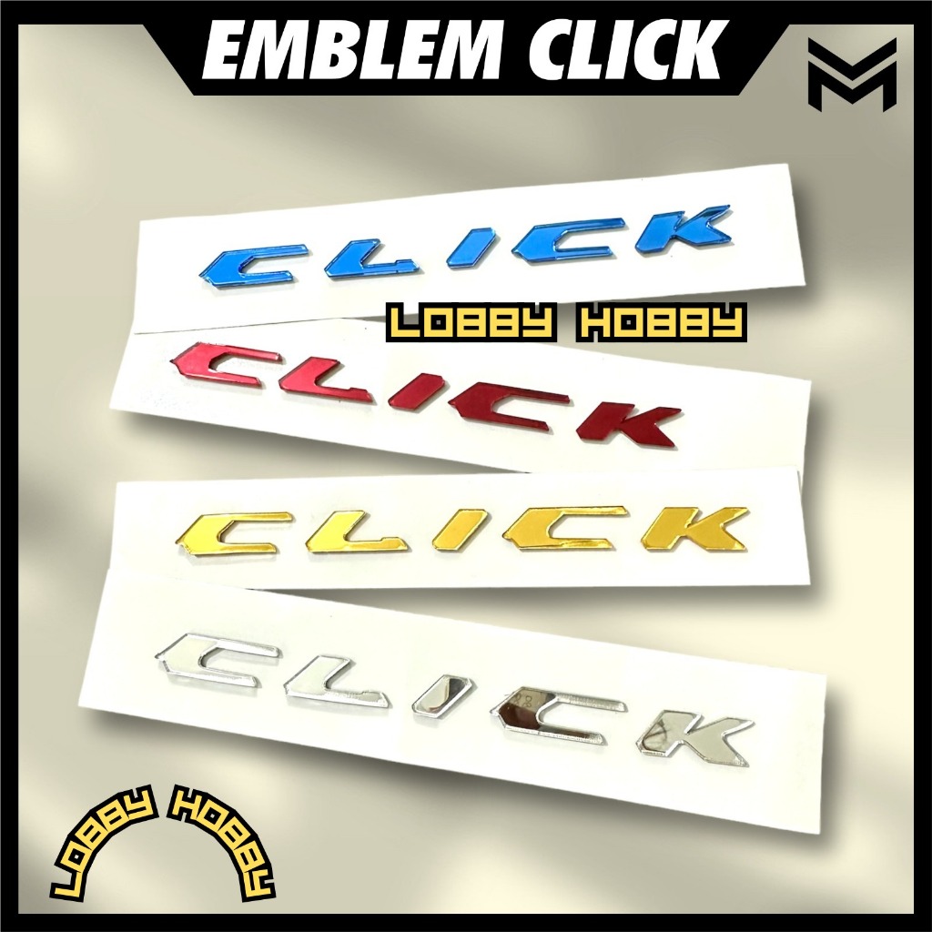 Vario CLICK EMBLEM / SET 2 PCS 3D LOGO EMBLEM embossed CLICK DECAL ...