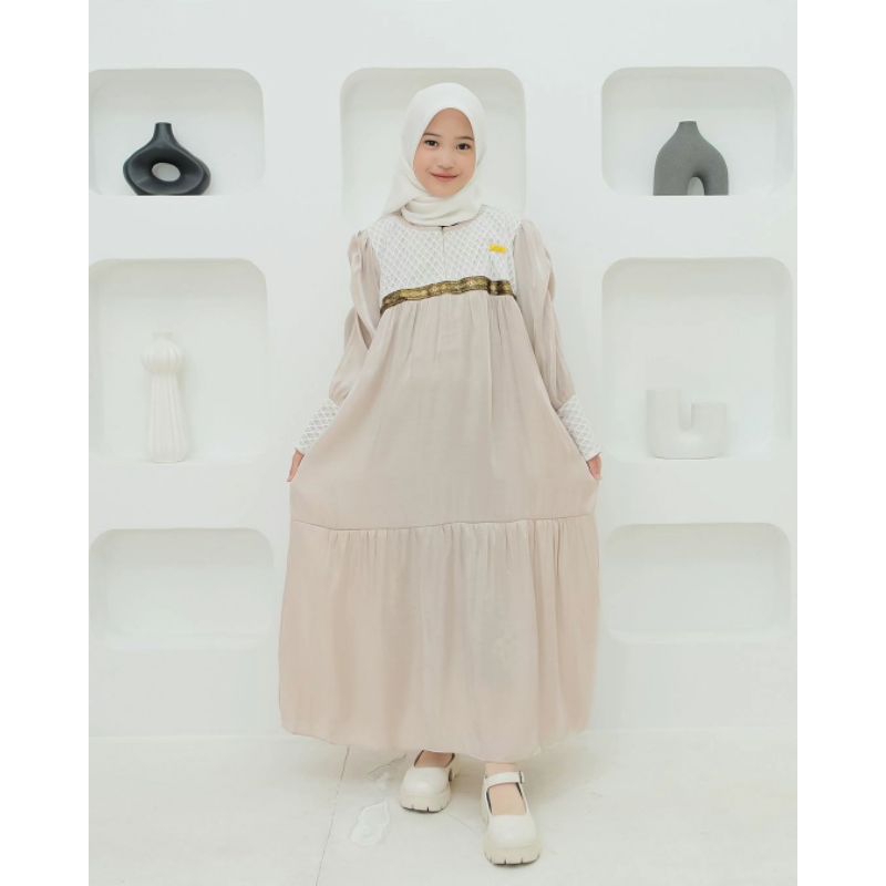 Nanda dress kids gamis For Girls Responsibilities shimer mix Tille Lace ...