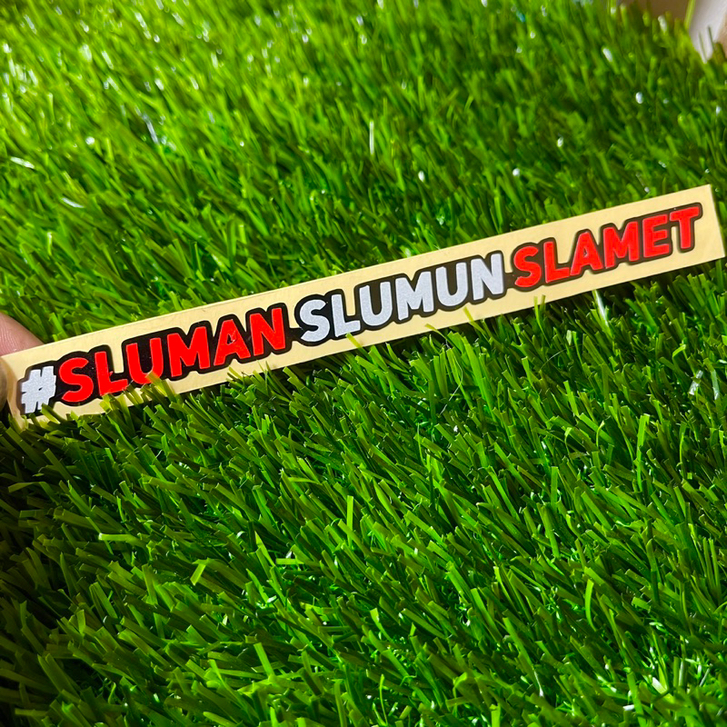 Sticker with the words sluman slumun slamet cutting sticker | Shopee ...