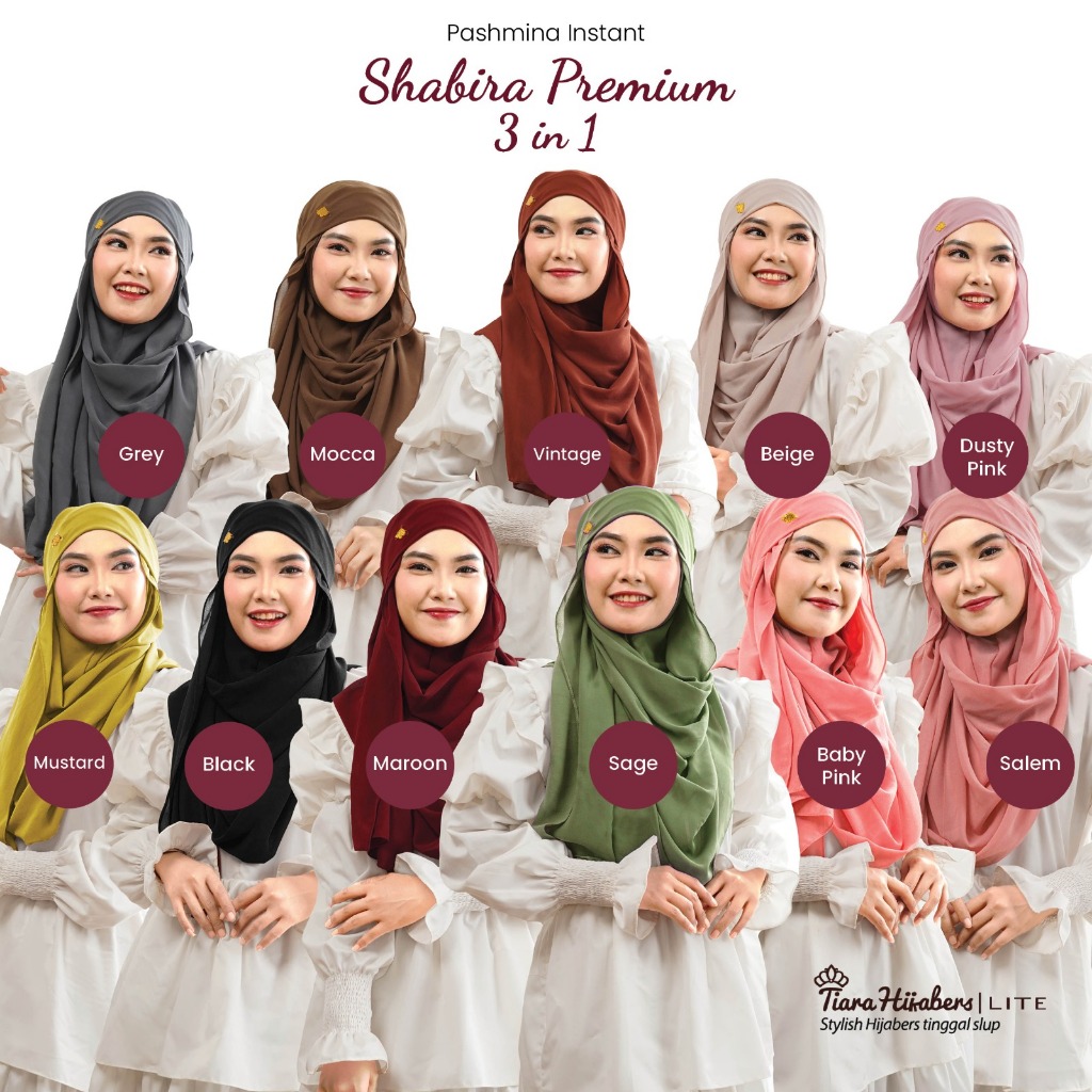 NEW Shabira 3IN1 Instant Hijab / Modern Hijab Premium Hijab Hijab Hijab ...