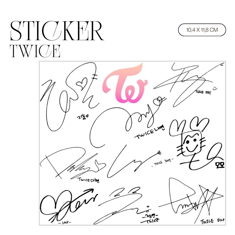 Twice STICKERS (1 SET) HAND SIGN TTD KPOP IDOL KOREA PREMIUM UNOFFICIAL ...