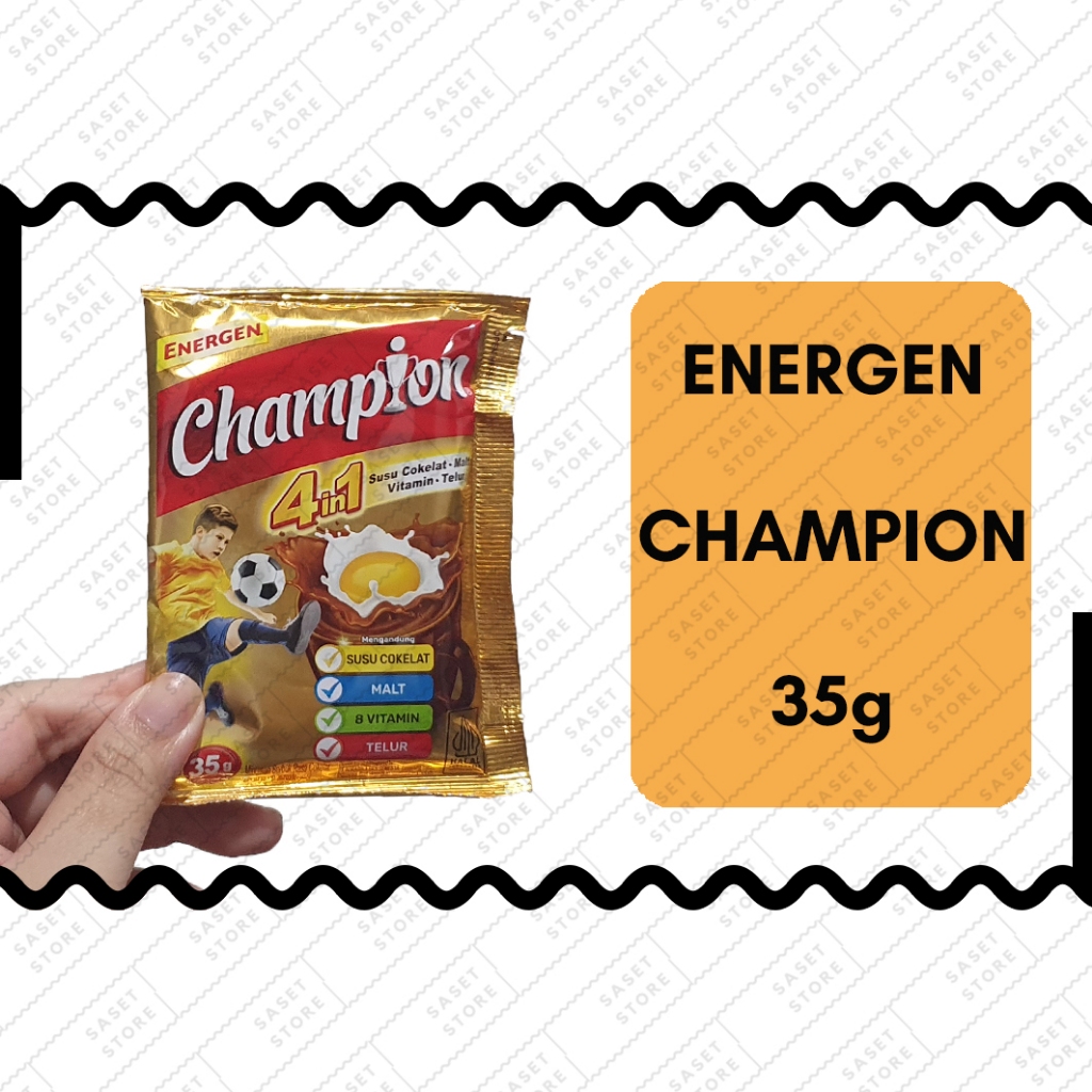 Energen Champion 35g Instant Cereal Milk Sachet Chocolate Malt Vitamin ...