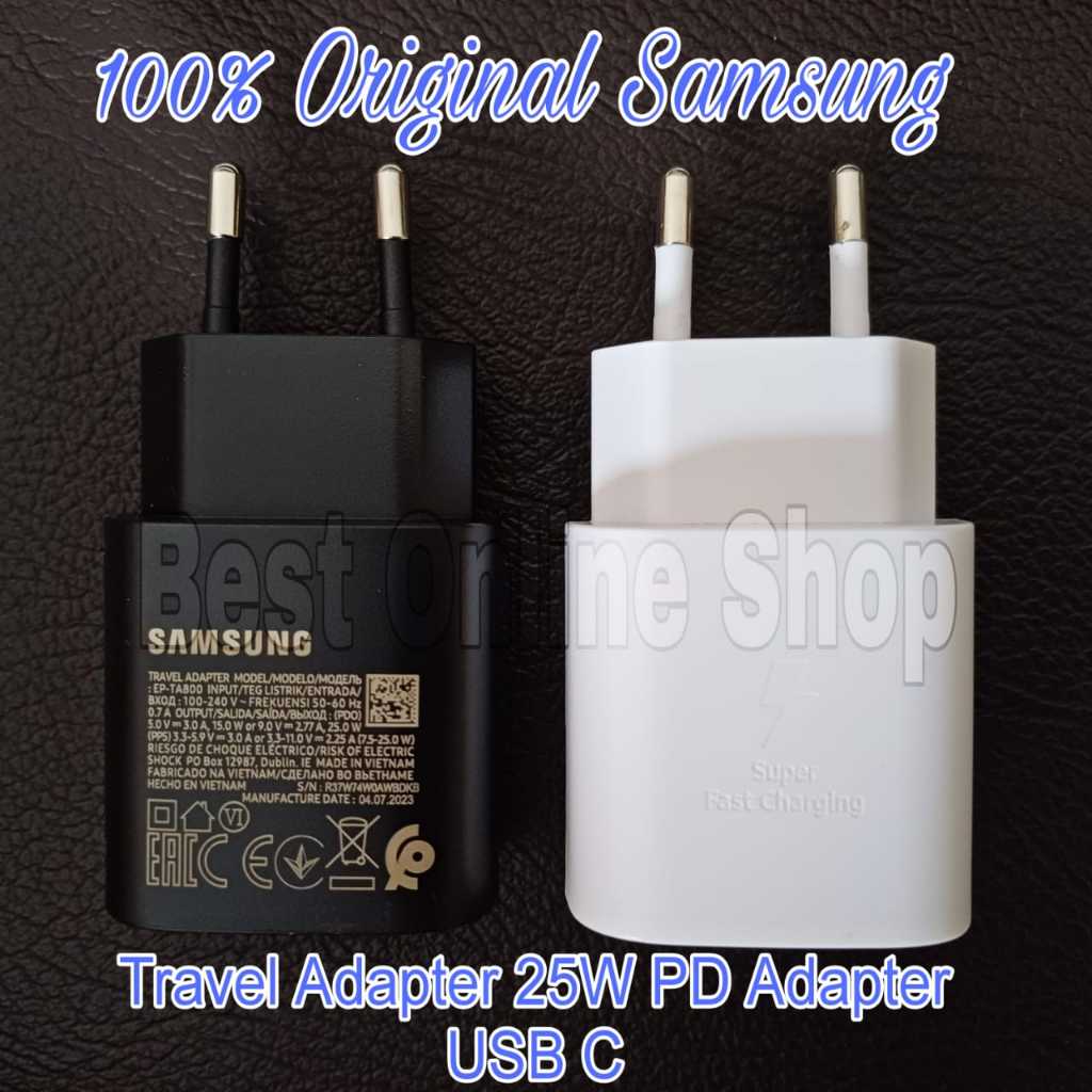 Power ADAPTER 25W USB C 100% Original Built in Samsung ADAPTER | Shopee ...