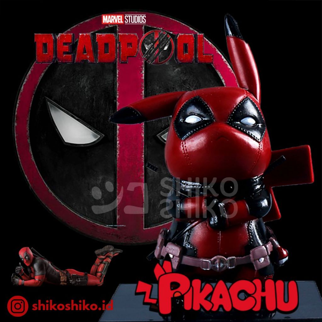 Fgcpkc Mini Figure Pikachu x Deadpool x Roronoa Zoro x Bepo COS Pokemon ...