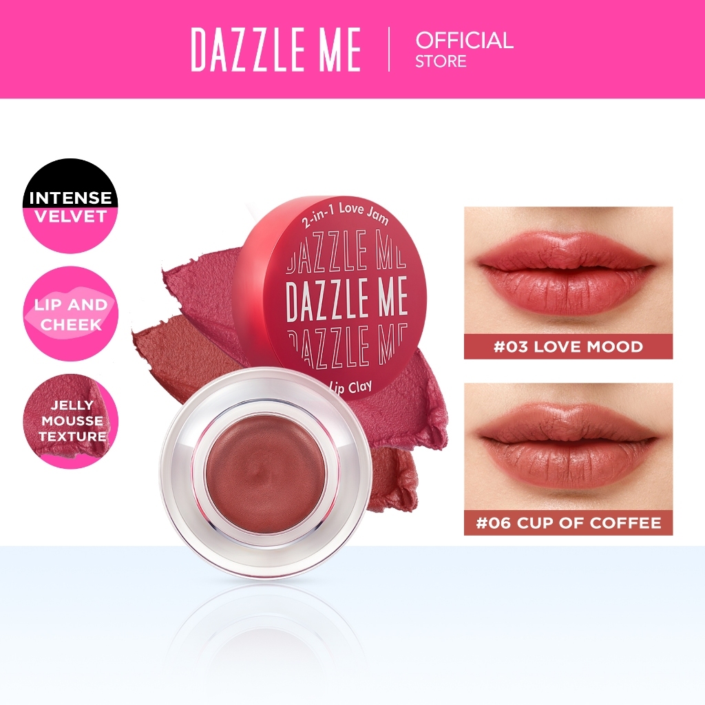 DAZZLE ME 2 in 1 Love Jam Lip Clay/Soft Jelly Mousse Lipstick Cheek ...